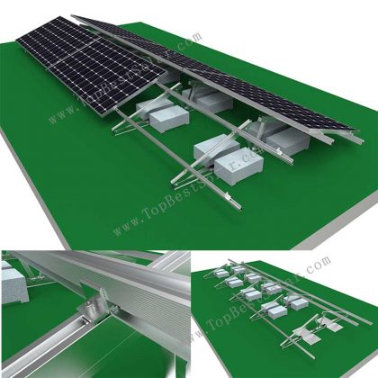 Solar ballasted racking east west strength and durable