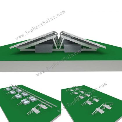 Solar ballasted racking east west strength and durable