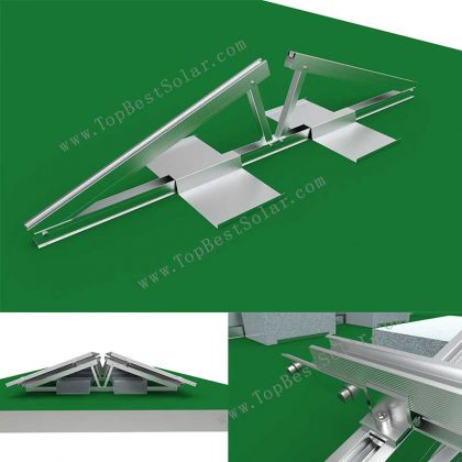 Solar ballasted racking east west strength and durable